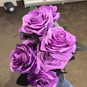 18 Stem Artificial Silk Rainbow Rose Flower Bush Bouquet for - Etsy