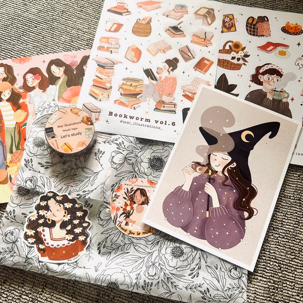 ORIGINAL DESIGN, Cozy Art Print, Handmade Art Print, Girl Art Print ...