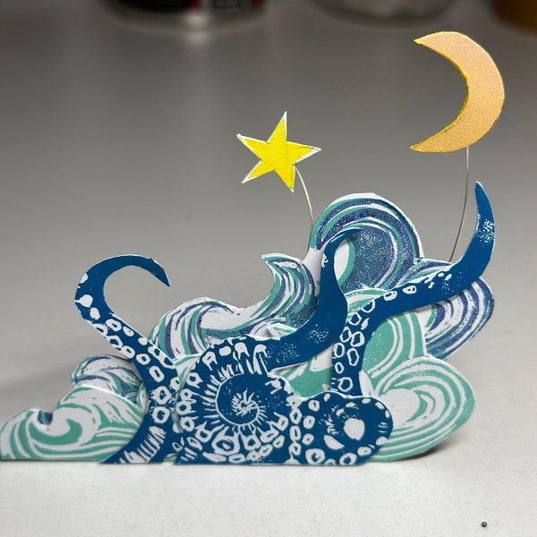 Lino Print, Leopard. Wild Cat Wall Art.original Wildlife Artwork.safari ...