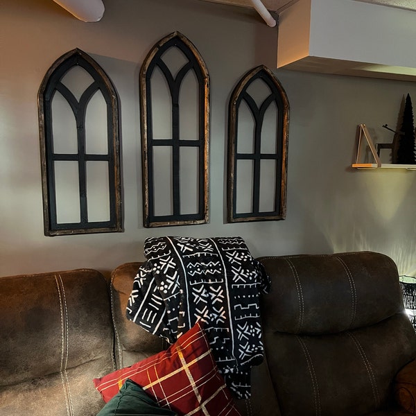 Black Window Frame Cathedral Style Arch - Etsy