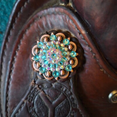 Saddle Concho Set, Saddle Conchos, Saddle Concho, Rhinestone Conchos ...