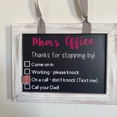 Moms Office Door Sign,sign for Home Office,do Not Disturb Sign,on a ...