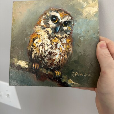 Cat Original Oil Painting by Daiga Dimza Bright Colorful Abstract Art ...