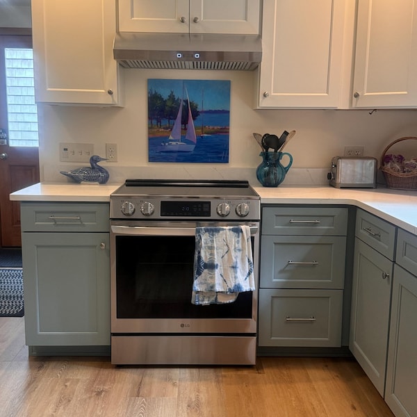 Abstract Backsplash Tile-solid Tempered Glass Wall Protection-kitchen ...