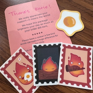 Blue Flame and Howl's Moving Castle Quote Sticker Fire Demon, Calcifer ...