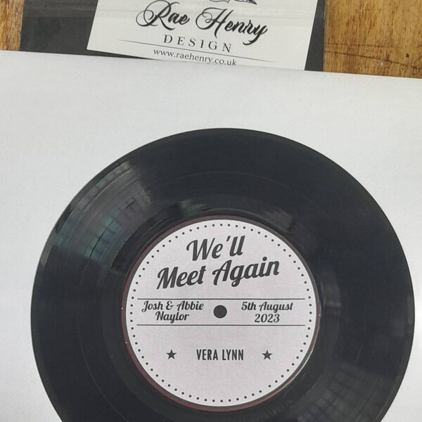 Personalised Record Label STICKERS for 7" Vinyl Record Table Names ...