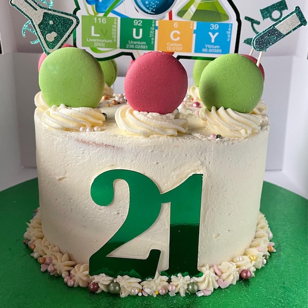 Personalised Chemistry Science Periodic Table Themed Cake Topper ...