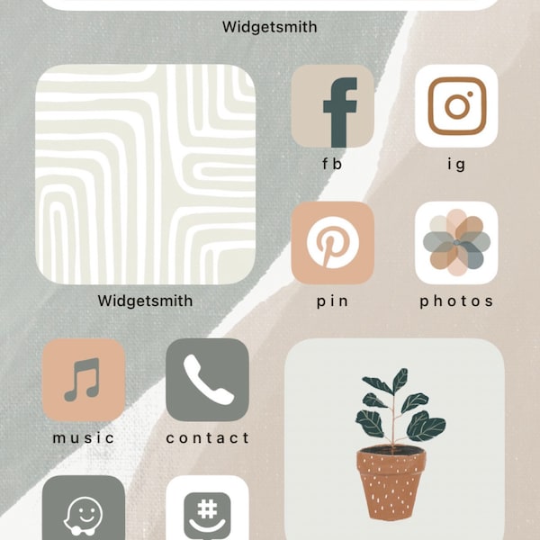 Autumn Boho Icon Theme Pack | IOS 14-15 | App Covers - Etsy