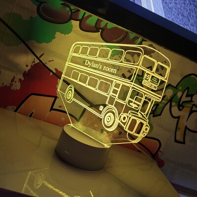 London Bus Night Light Personalised Routemaster Night Lamp London Bus ...
