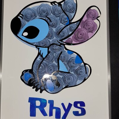 Stitch Paper Flower Shadow Box Wall Decor Flower Box Personalized Gift ...