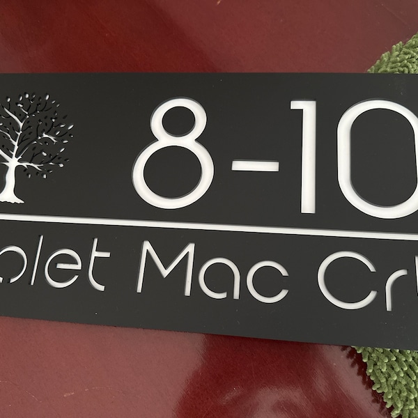 House Entry Signs or Fence Signs for Letterbox Numbers and Address ...