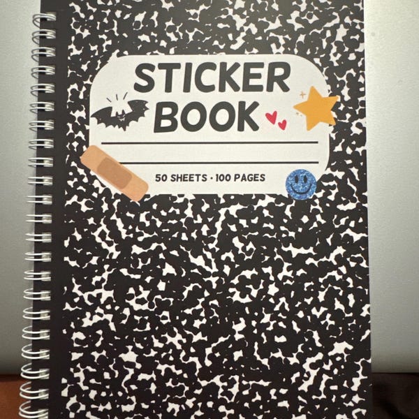 Reusable Sticker Book - 8x6" - 100 Pages - 50 Sheets - Etsy
