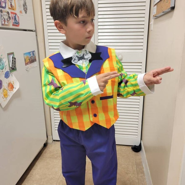 Child Puppet Boy Costume Hat, Vest, Shorts, Collar Handmade - Etsy