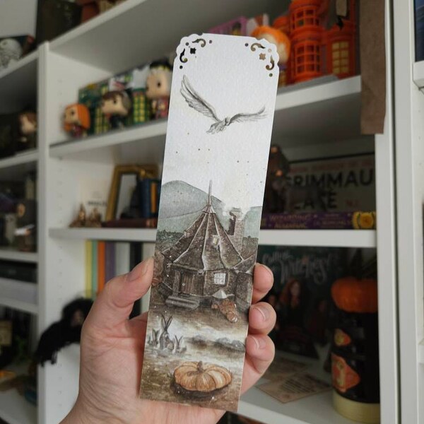 Wizard Magic World Print Paper Bookmark - Magic School, Owls, Platform ...