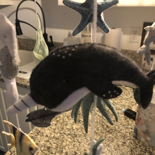 Sea Animals Felt Set of 9 PDF Pattern. DIY Felt Sewing Toy Whale, Shark ...