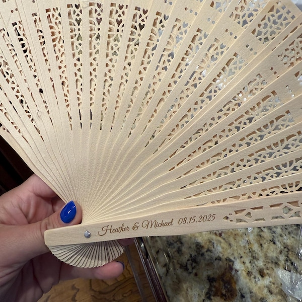 Personalized Wedding Hand Fans Double-sided Printed Photo Wedding ...