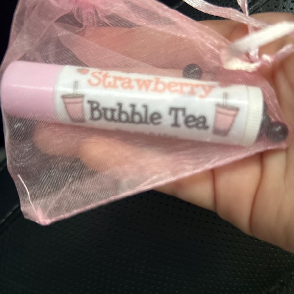 Strawberry Bubble Tea Lipsessed Lip Balm (1) - Etsy