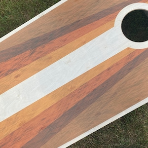 Retro Stained Poster Pyramid Cornhole Set With Bags Cornhole Set ...