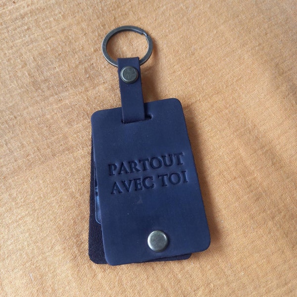 Man Accessory Leather Keychain With Photo Photo Keychain Gift ...