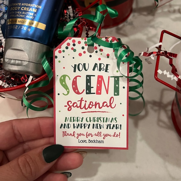 You Are Scent-sational Tag Christmas Gift Holiday Staff Appreciation ...