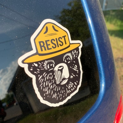Bear Resist Vinyl Sticker - Etsy