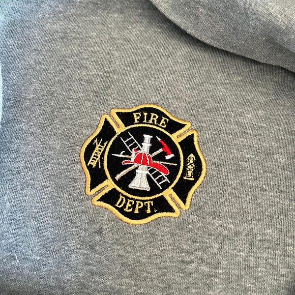 Fire Department Logo - Machine Embroidery Design - 3 Sizes, Firefighter ...