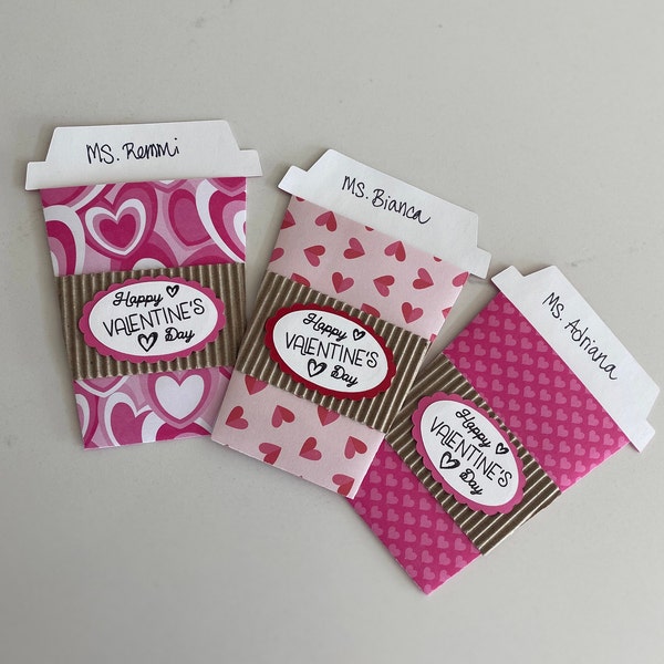 Coffee Cup Gift Card Holder, Happy Valentines Day Gift Card Holder ...