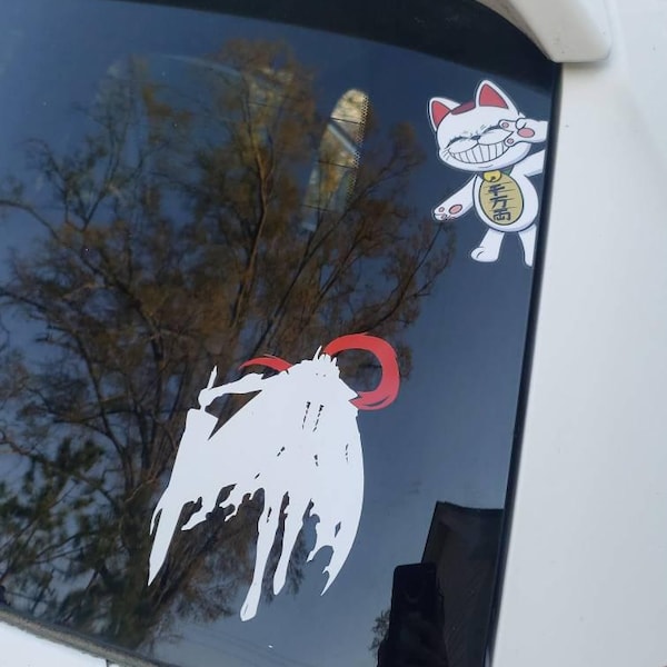 Jiji Cat Peeker Sticker, Kawaii Black Cat Decal, Anime Sticker, Car ...