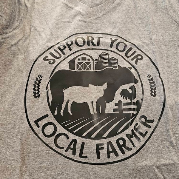 Farmer Gifts, Farm Animals Shirt, Support Your Local Farmers Tshirt ...