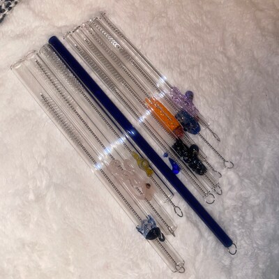 Fish GLASS STRAW Custom Straws Glass Straws Fish Straws Reusable Straws ...