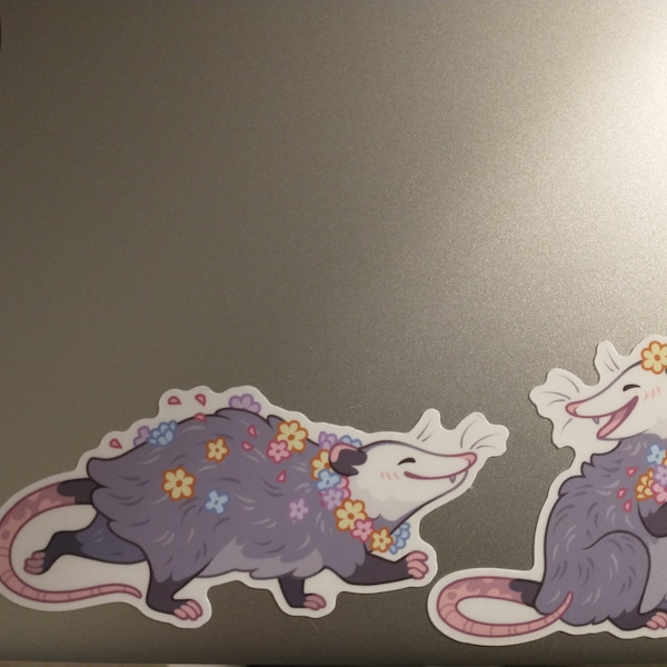 Opossum Vinyl Stickers (pack of 3) - Cute Waterproof Possum Sticker ...