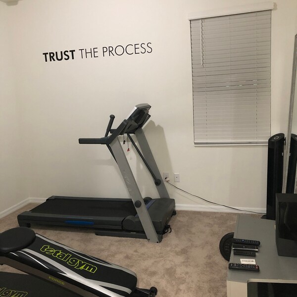 Trust the Process Wall Decal | Home Gym Decor, Motivational Wall Art ...