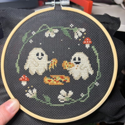 Stitching Sisters Cross Stitch Pattern, Halloween Color Chart, Creepy ...