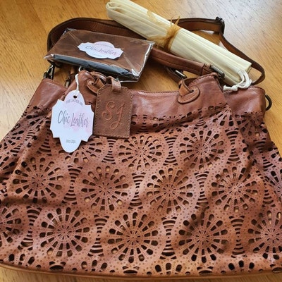 Soft Navy Blue Woven Italian Leather Tote Bag, Customizable, Black ...