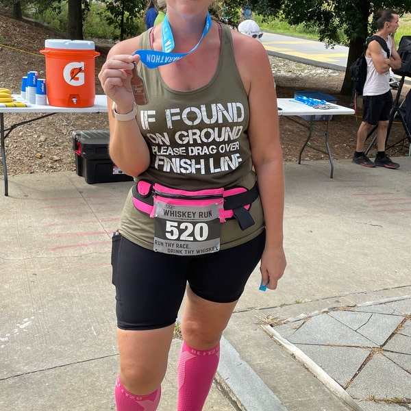 If Found on Ground Please Drag Across Finish Line, Mud Run Tank Top ...