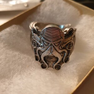 Cthulhu Ring Handcrafted Pewter Ring Adjustable Men's Ring Doctor Gus ...