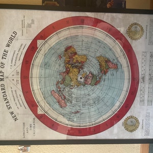 Flat Earth Gleason Map RESTORED EDITION Old Map, Large Map, Antique ...