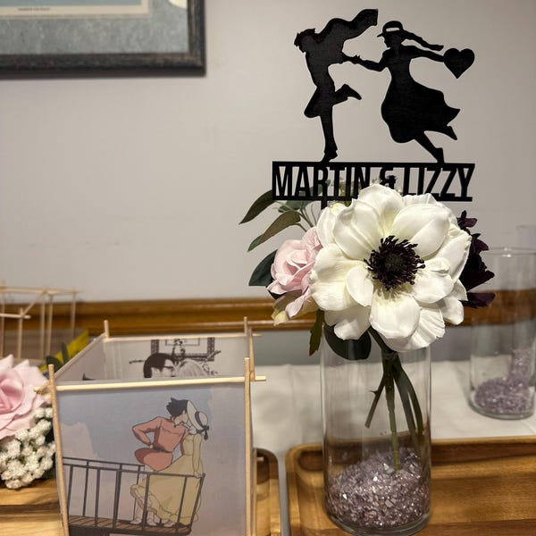 Kingdom Hearts Kairi and Sora Cake Topper - Wooden Wedding Cake Topper ...