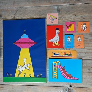 UFO Mini Print A5 Mini Poster Art Print Illustration Card Abstract ...