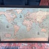 World Map - Rustic Style | Uncustomized | Old Style Wall Map | Map ...