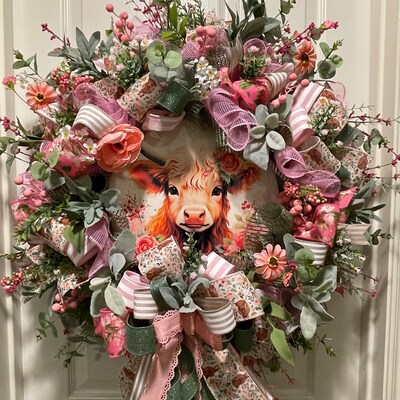 Spring Wreath Sign, Welcome Wreath Sign, Floral Wreath Sign, Butterfly ...