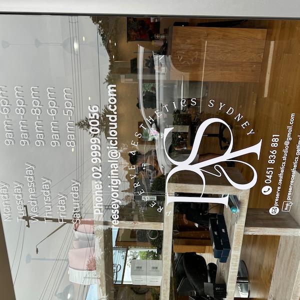 Hours Decal Vinyl Cut, Store Window Sign, Trading Hours, Opening Hours ...