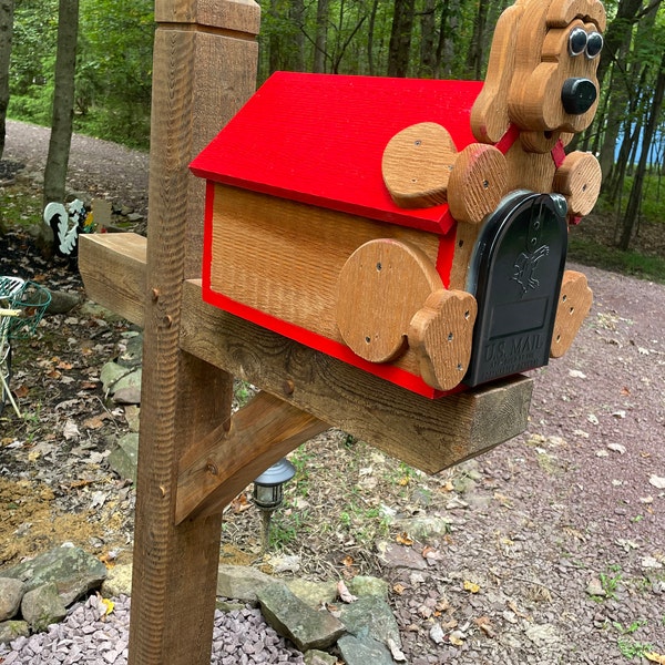 Country Mailbox Post Custom Handmade Rough Sawn Cedar - Product Skus ...