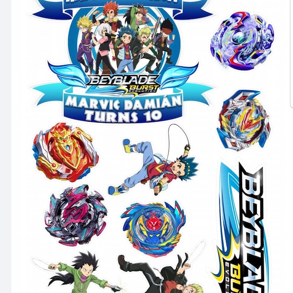 Custom Beyblade Cake Topper Template V2 - Etsy