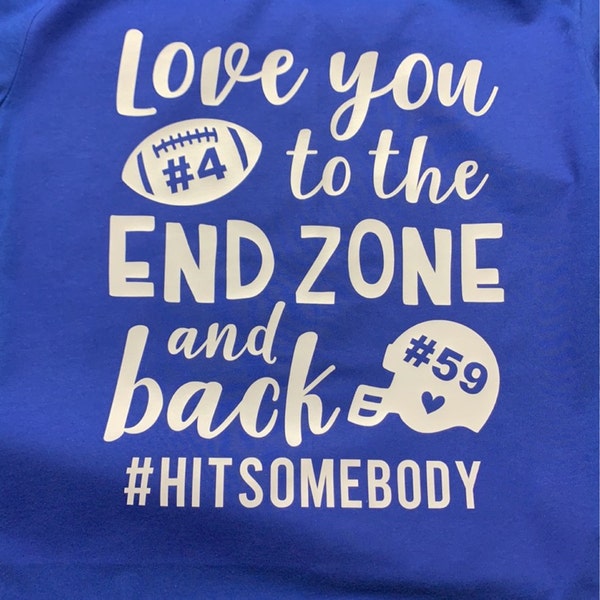 Love You to the End Zone and Back Svg, Love You to the End Zone Svg ...