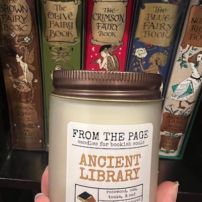 Ancient Library Book Inspired Candle Bookworm Gift 8 Oz Soy Candle - Etsy