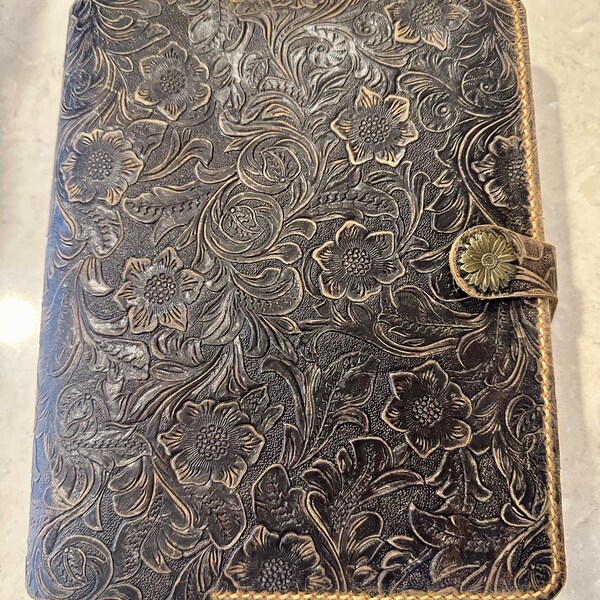 Personalized Leather 3 Ring Binder Portfolios With Pockets and Writing ...