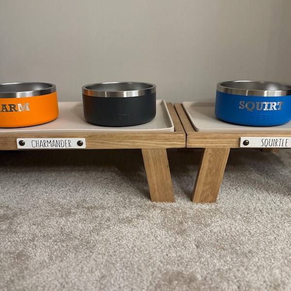 Modern Dog Bowl Stand Wood Dog Feeder Raised Dog Food Platform Dog Bowl ...