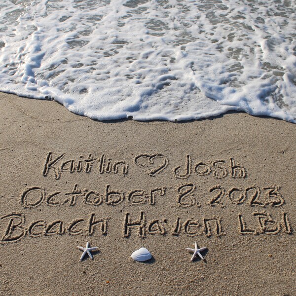 Beach Happy Birthday Card. Beach Writing, Sand Writing, Ocean, Beach ...