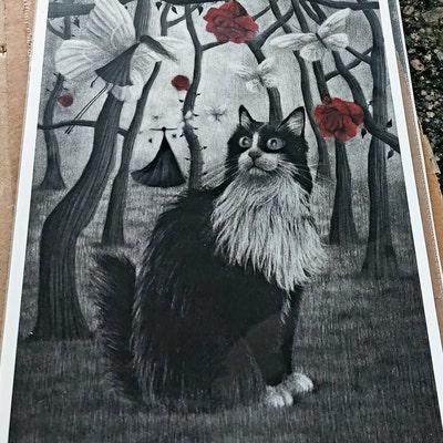 Surreal Art Whimsical Drawing Pop Surrealism Moon Illustration ...